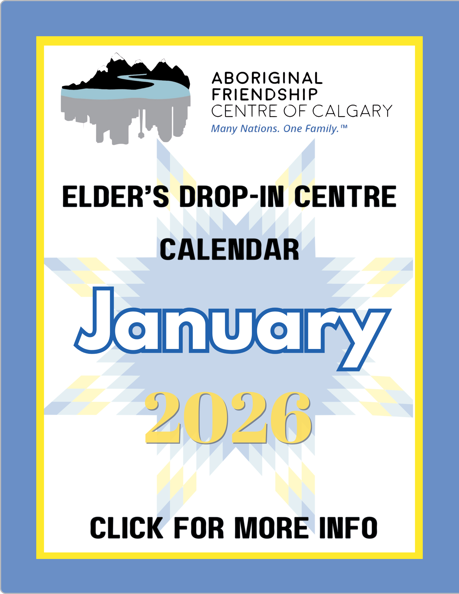 Elders' Drop-In Centre January 2026 Calendar & Events | AFCC